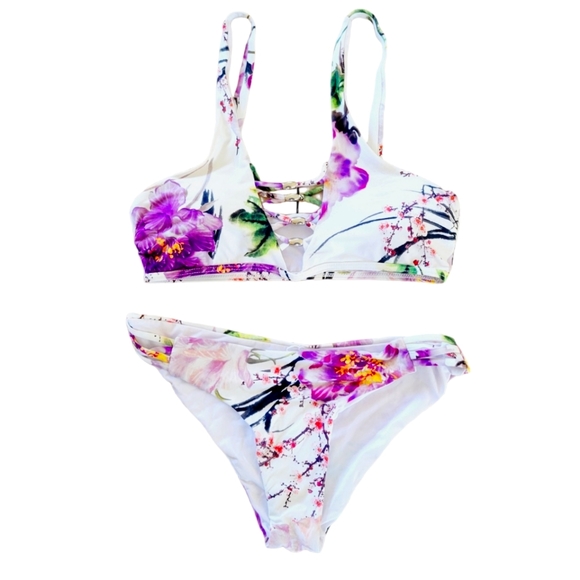 Tinibikini Swim Nwot Tinibikini Swimwear Tropical Floral Print Bikini Poshmark